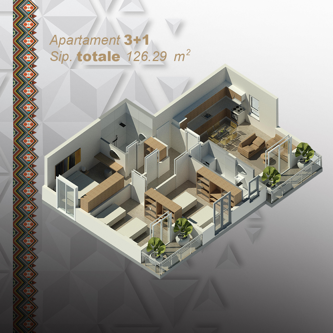 Apartamenti 25 test, Kati 3 - Tabi Construction